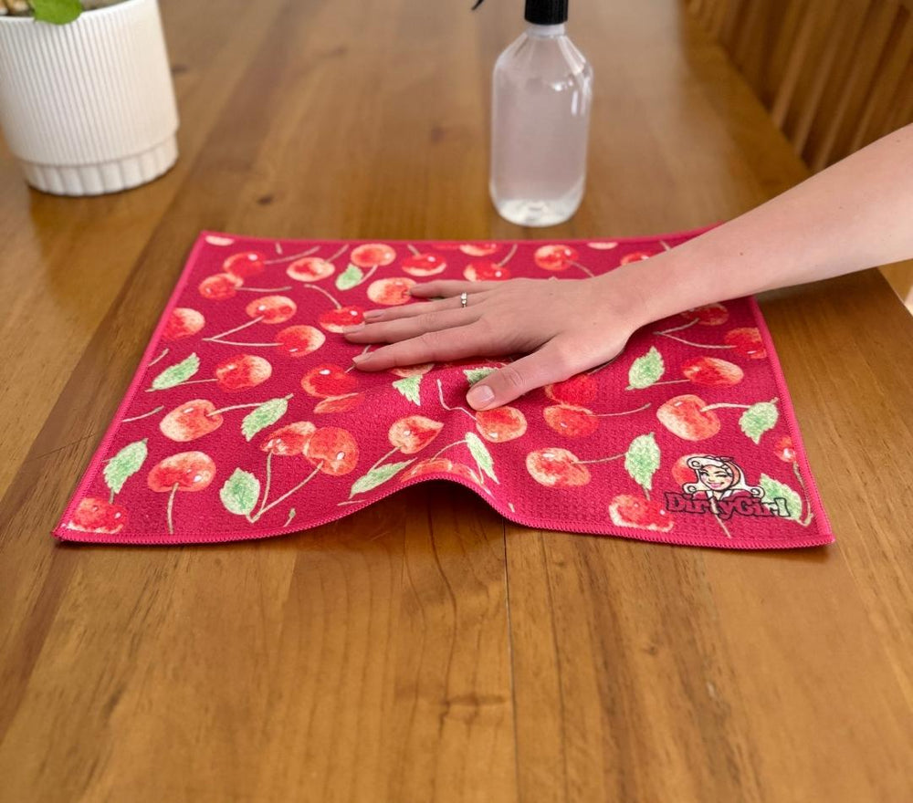 Cherry Crush Cleaning Cloth – Premium Kitchen Cloth | DirtyGirl
